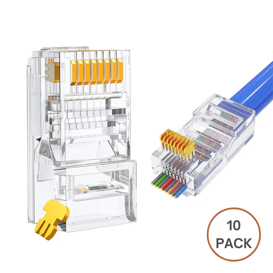 CAT6 RJ45 Connectors, Pass-Through (Modular Plugs, Ethernet Plugs, Net – EapoTech Market